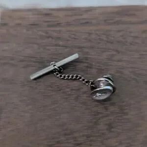 Vintage | Accessories | Vintage Tie Tack Tie Pin Silver Tone Oval With ...